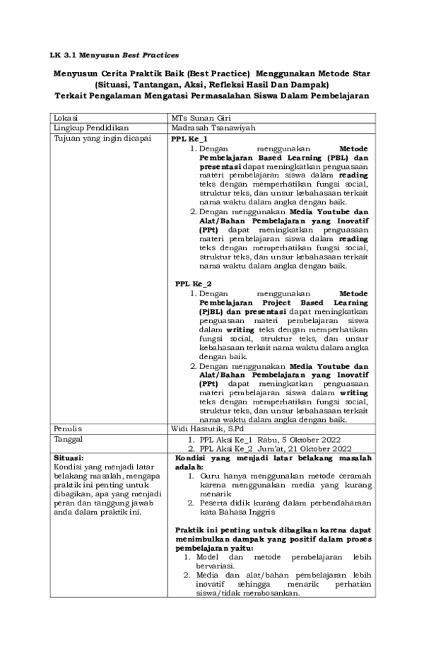 (PDF) Best Practice-Widi Hastutik
