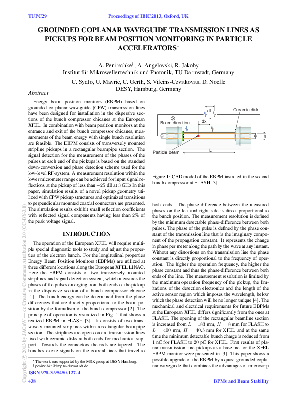 (PDF) Grounded Coplanar Waveguide Transmission Lines as Pickups for ...