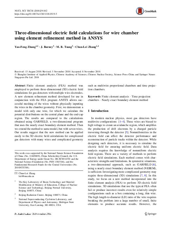 (PDF) Three-dimensional electric field calculation and measurements ...