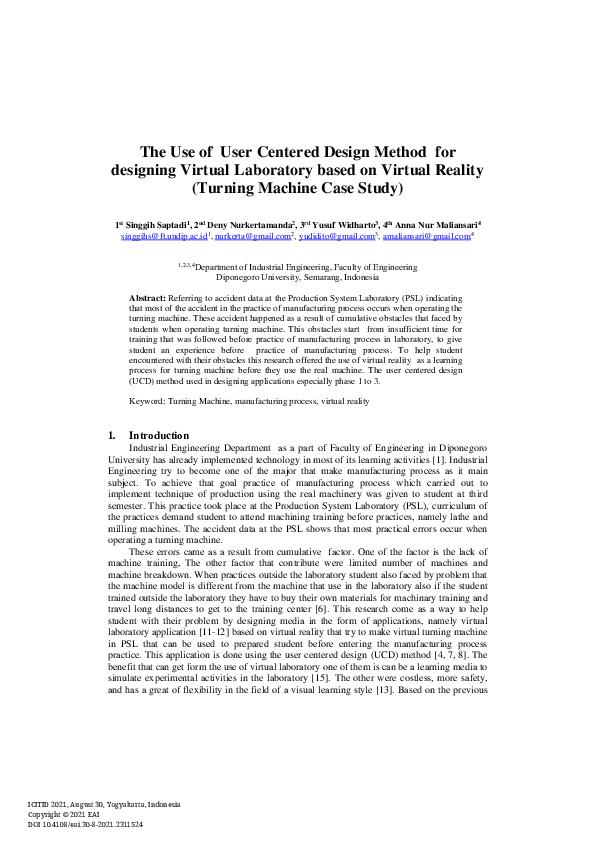 Pdf The Use Of User Centered Design Method For Designing Virtual Laboratory Based On Virtual