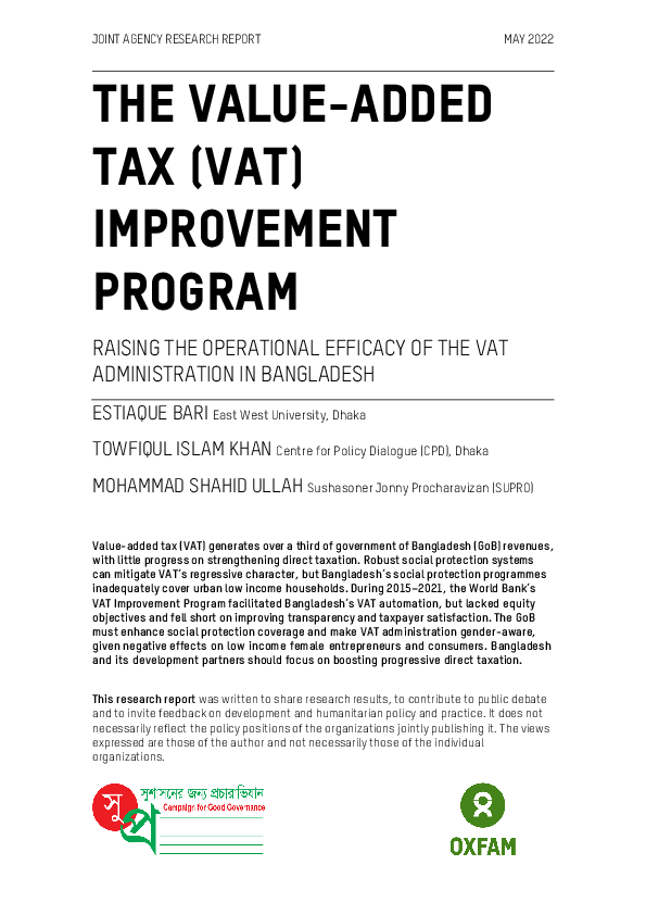 (PDF) The Value-Added Tax (VAT) Improvement Program: Raising the ...