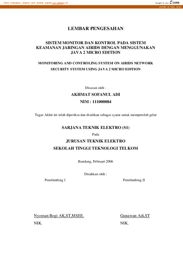 (PDF) Sistem Monitor Dan Kontrol Pada Sistem Keamanan Jaringan Airids ...