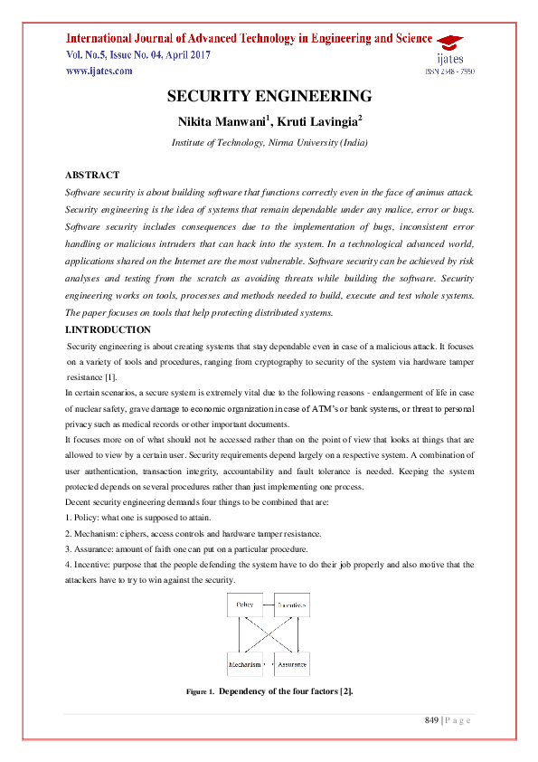 (PDF) Security Engineering | Kruti Lavingia - Academia.edu