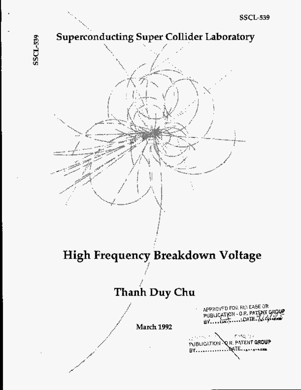 (PDF) High frequency breakdown voltage