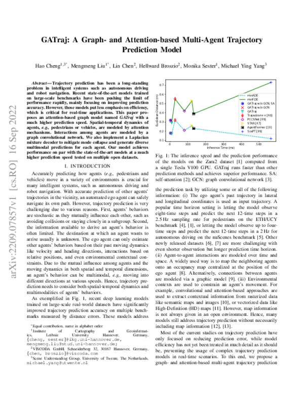 Pdf Gatraj A Graph And Attention Based Multi Agent Trajectory Prediction Model