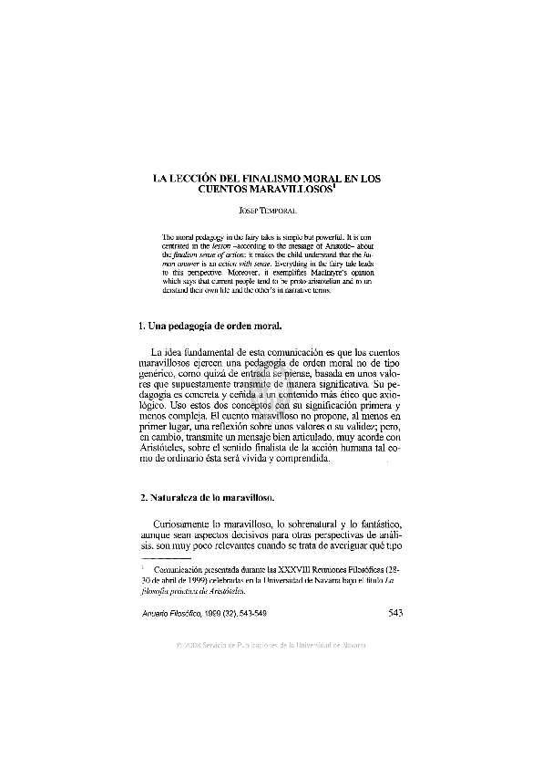 (PDF) La lección del finalismo moral en los cuentos maravillosos