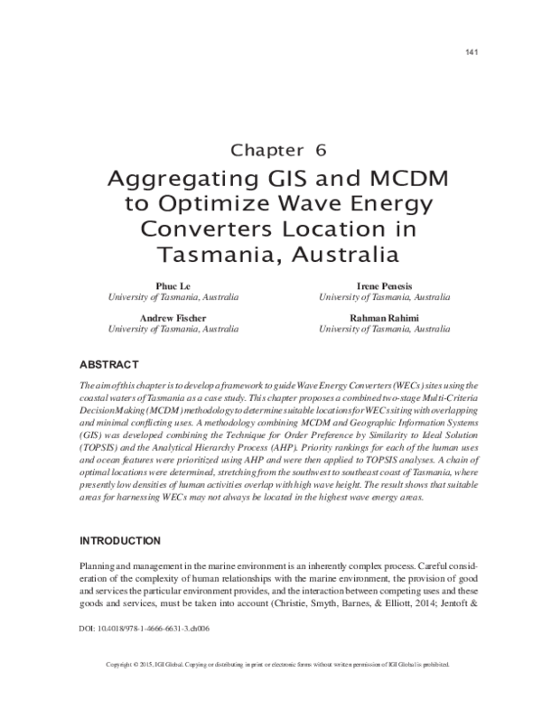 (PDF) Aggregating GIS and MCDM to Optimize Wave Energy Converters ...