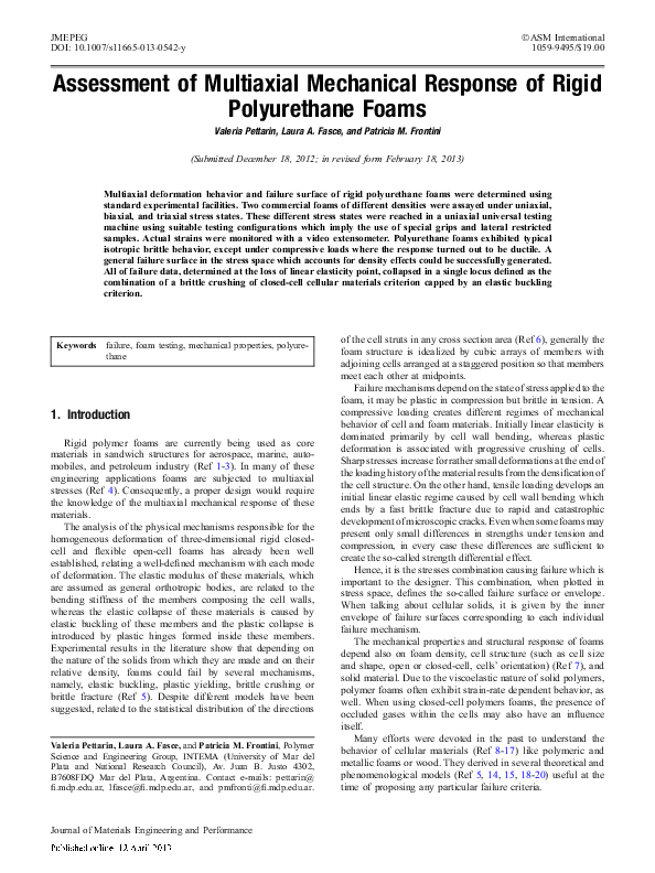 (PDF) Assessment of Multiaxial Mechanical Response of Rigid ...