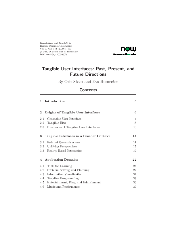 (PDF) Tangible User Interfaces: Past, Present and Future Directions.