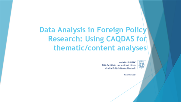 (PPT) Data Analysis in Foreign Policy Research