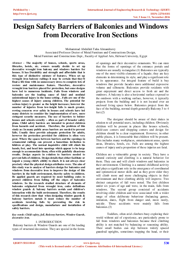 (PDF) Design Safety Barriers of Balconies and Windows from Decorative ...