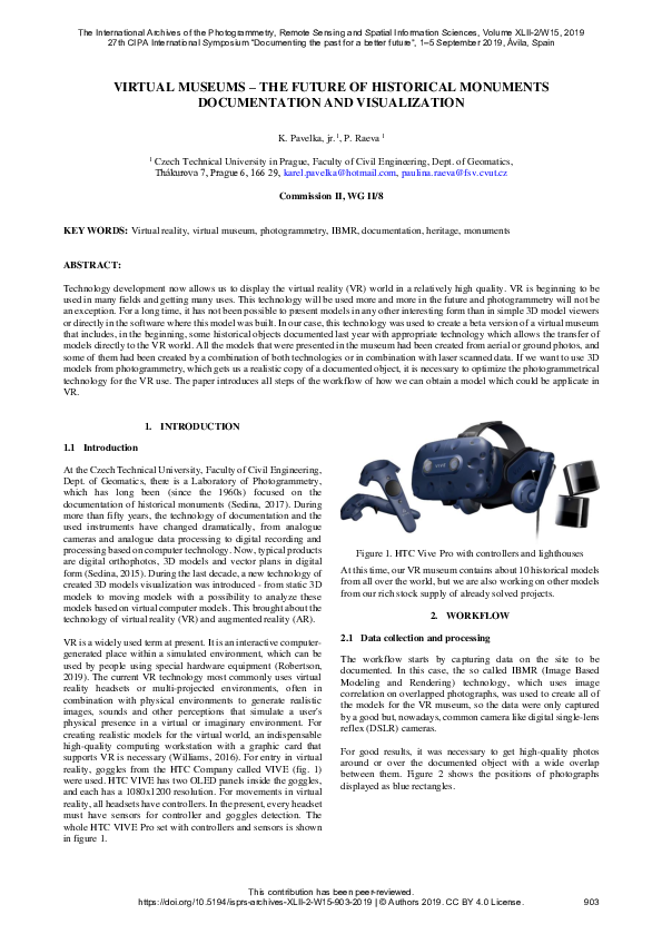 (PDF) Virtual Museums – the Future of Historical Monuments ...