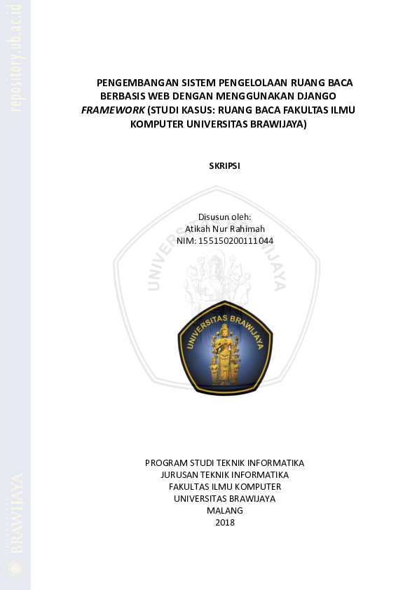 (PDF) Pengembangan Sistem Pengelolaan Ruang Baca Berbasis Web Dengan ...