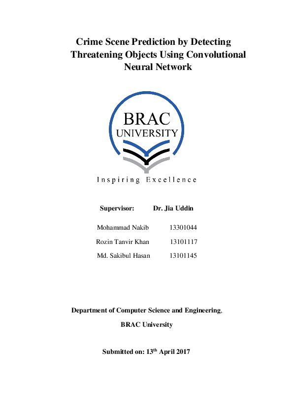 (PDF) Crime Scene Prediction by Detecting Threatening Objects Using ...