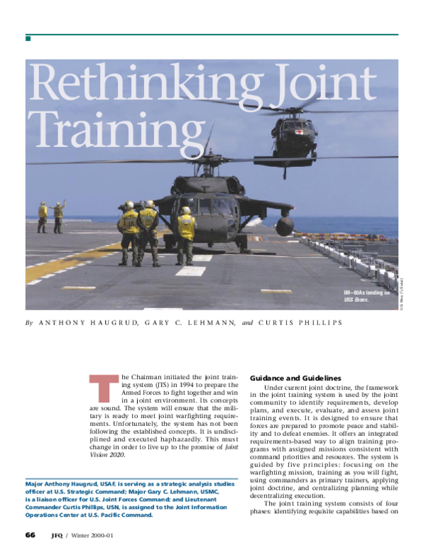 (PDF) Rethinking Joint Training