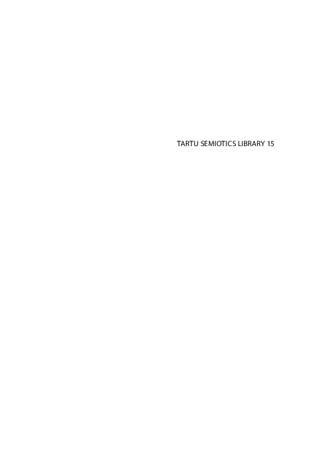 (PDF) Tartu Semiotics Library 15