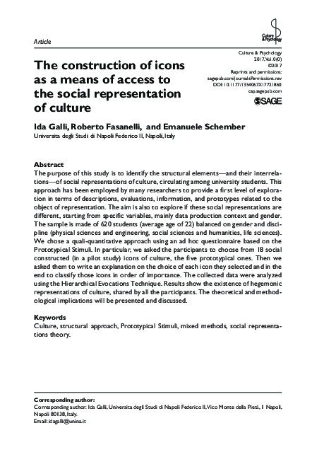 (PDF) The construction of icons as a means of access to the social ...