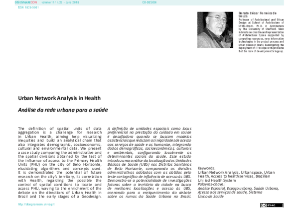 (PDF) Urban Network Analysis in Health