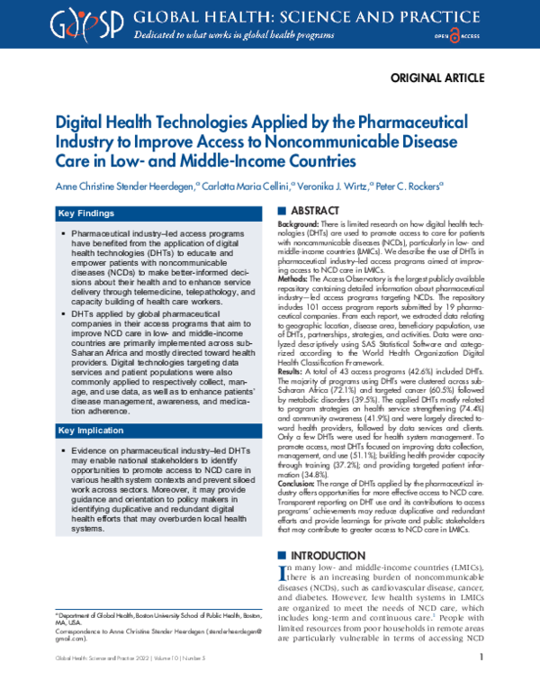 (PDF) Digital Health Technologies Applied by the Pharmaceutical ...