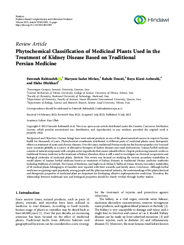 (PDF) Phytochemical Classification of Medicinal Plants Used in the ...