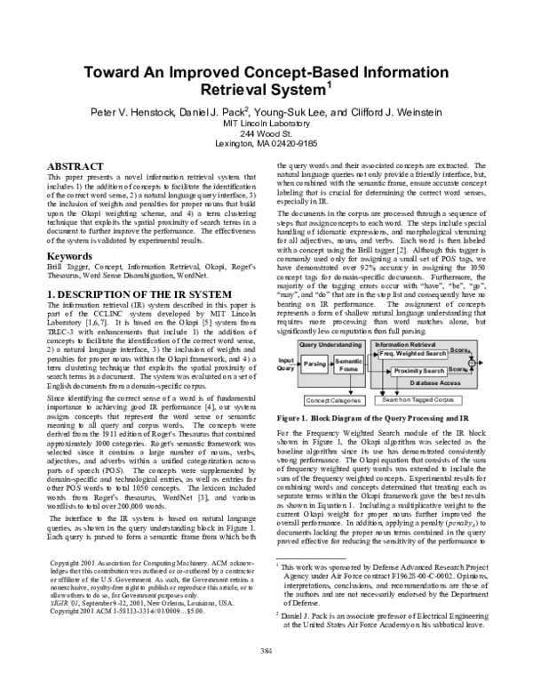 (PDF) Toward an improved concept-based information retrieval system