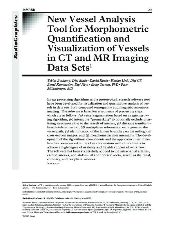(PDF) New Vessel Analysis Tool for Morphometric Quantification and Visualization of Vessels in ...