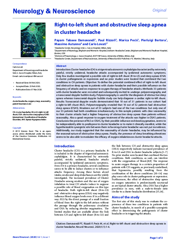 (PDF) Neurology & Neuroscience