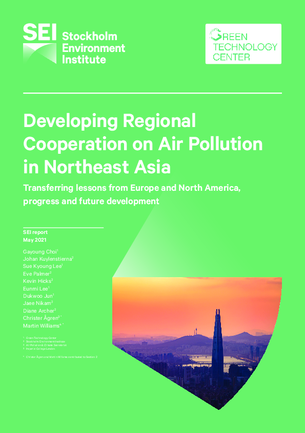 (PDF) Developing regional cooperation on air pollution in Northeast ...