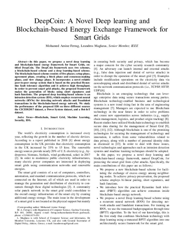 Pdf Deepcoin A Novel Deep Learning And Blockchain Based Energy