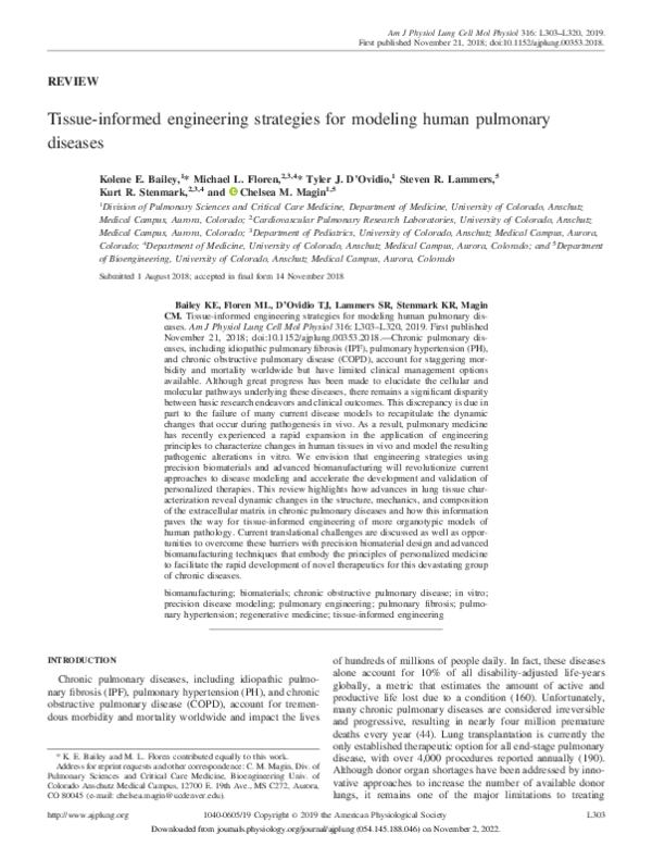 (PDF) Tissue-informed engineering strategies for modeling human ...
