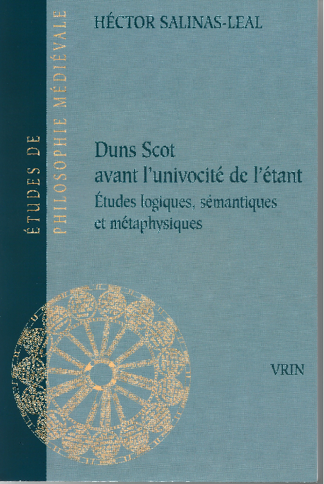 (PDF) Duns Scot avant l'univocité de l'étant. Études logiques ...