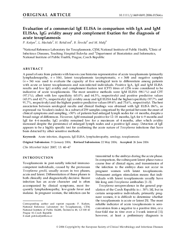 (PDF) Evaluation of a commercial IgE ELISA in comparison with IgA and ...