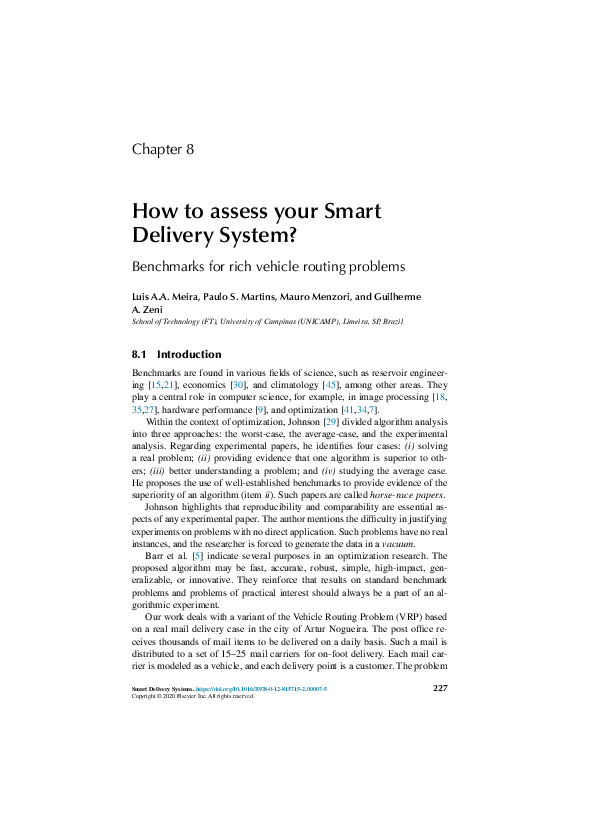 (PDF) Chapter 8-How to assess your Smart Delivery System?: Benchmarks ...
