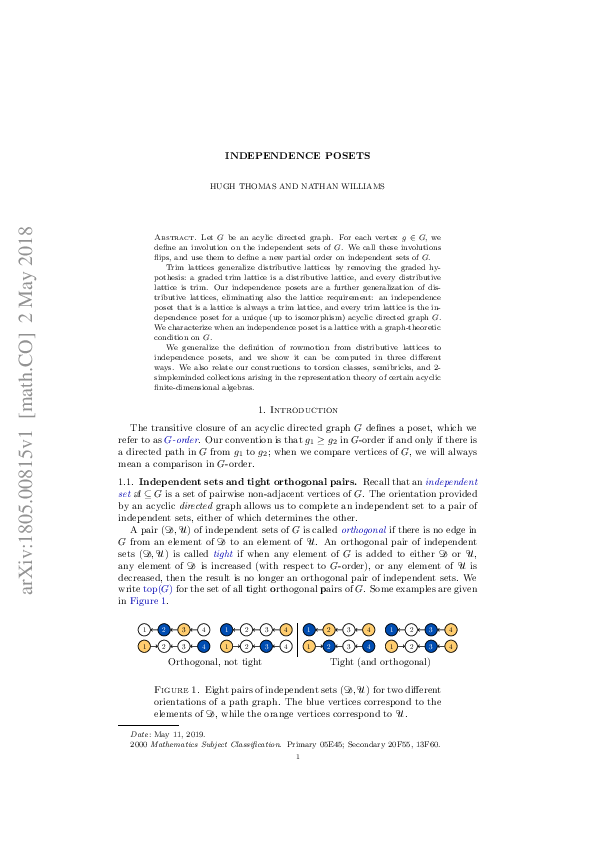(PDF) Independence Posets