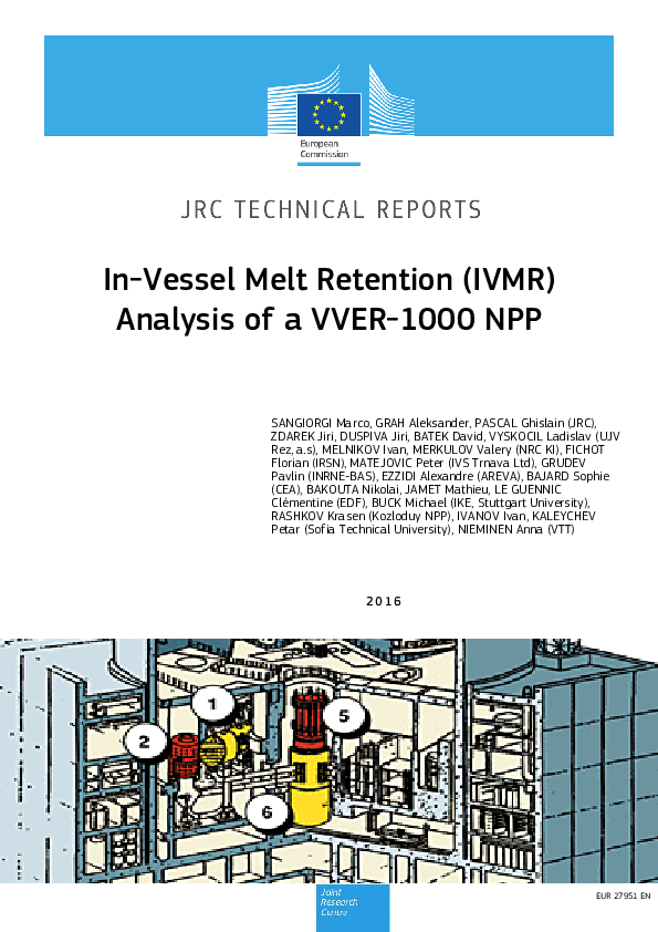 (PDF) In-Vessel Melt Retention (IVMR) Analysis of a VVER-1000 NPP