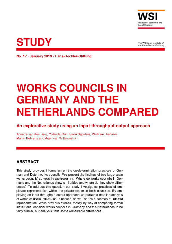 (PDF) WORKS COUNCILS IN GERMANY AND THE NETHERLANDS COMPARED : An ...