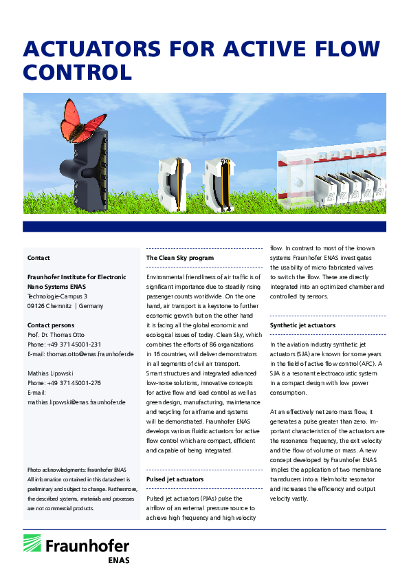(PDF) Actuators for Active Flow Control