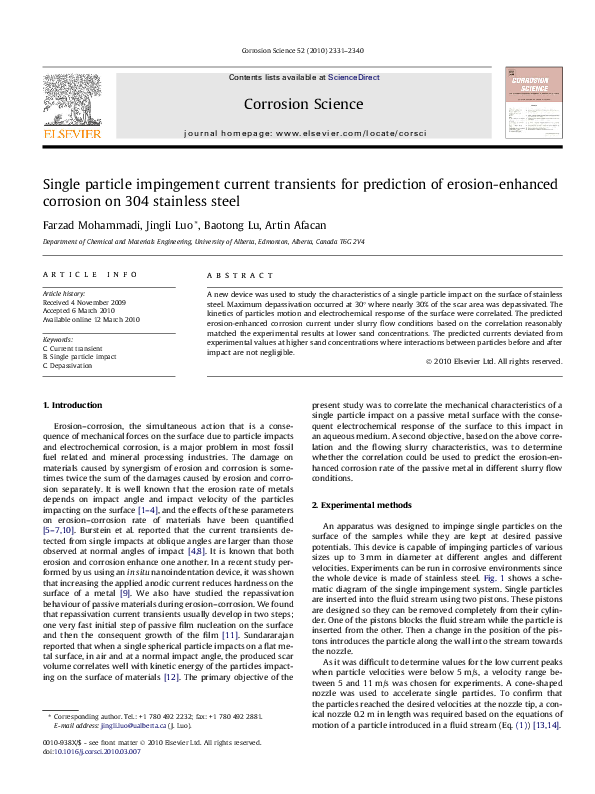(PDF) Single particle impingement current transients for prediction of ... (PDF) Single particle impingement current transients for prediction of ...