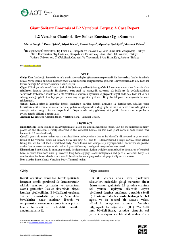 (PDF) Giant Solitary Enostosis of L2 Vertebral Corpus: A Case Report ...