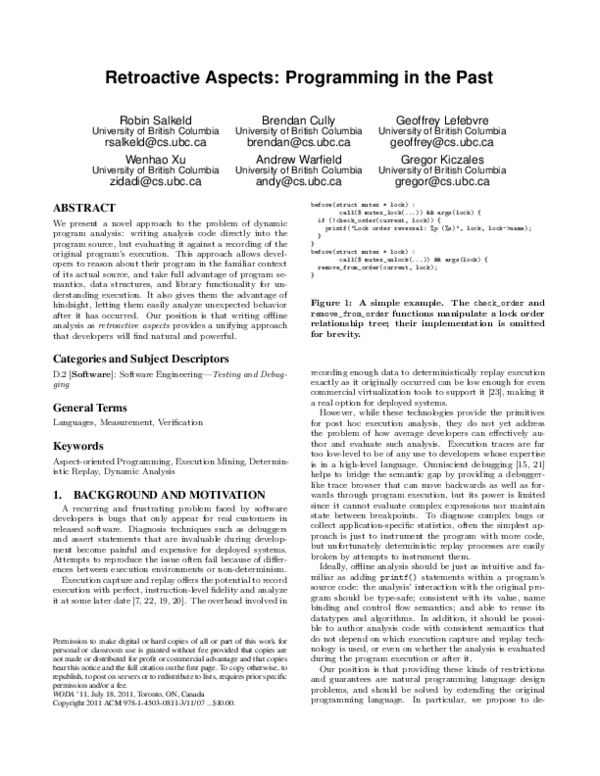 (PDF) Retroactive aspects