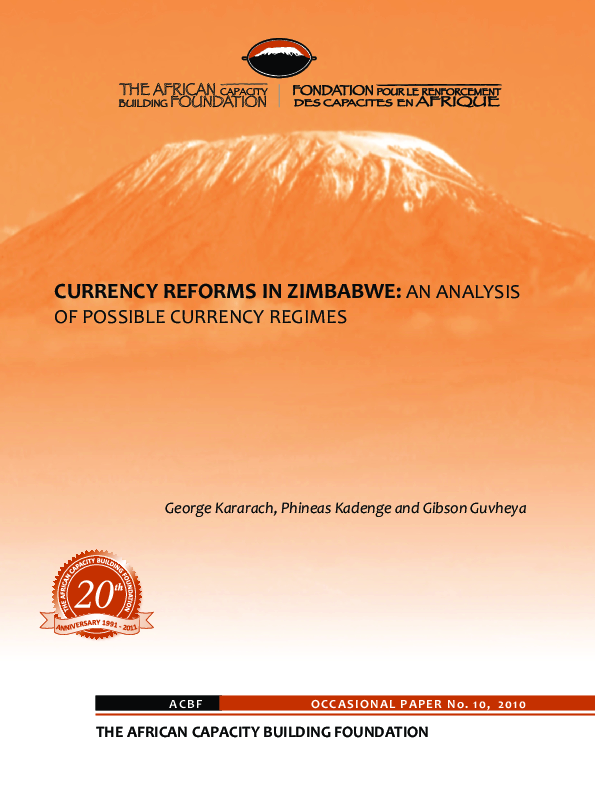 (PDF) Currency reforms in Zimbabwe : an analysis of possible currency ...