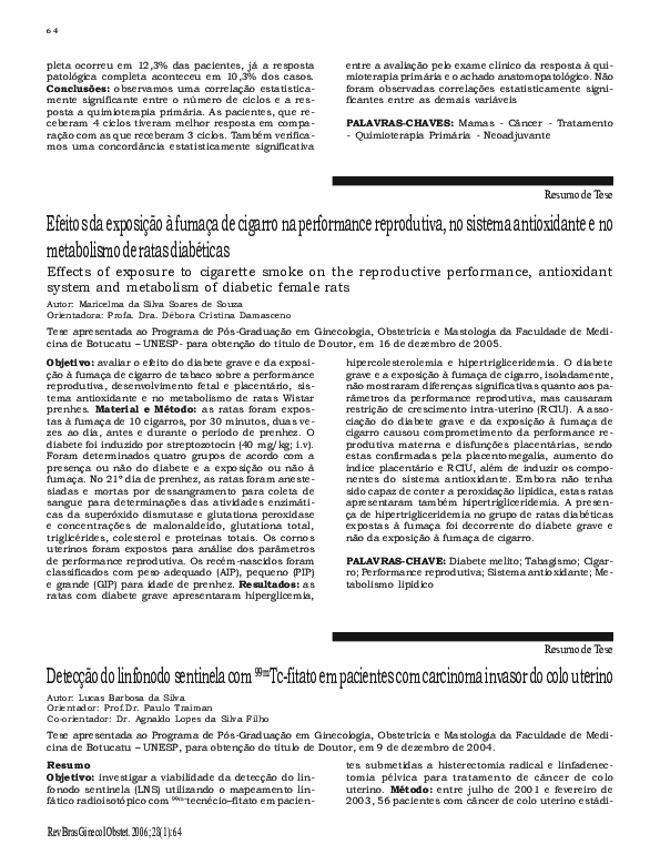 (PDF) Detecção do linfonodo sentinela com 99mTc-fitato em pacientes com ...