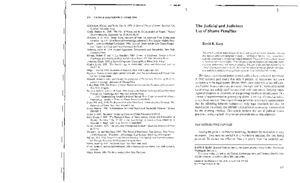 (PDF) The Judicial and Judicious Use of Shame Penalties