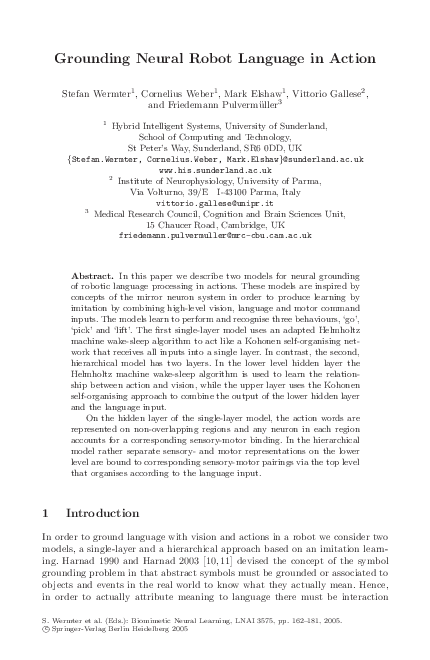 (PDF) Grounding Neural Robot Language in Action
