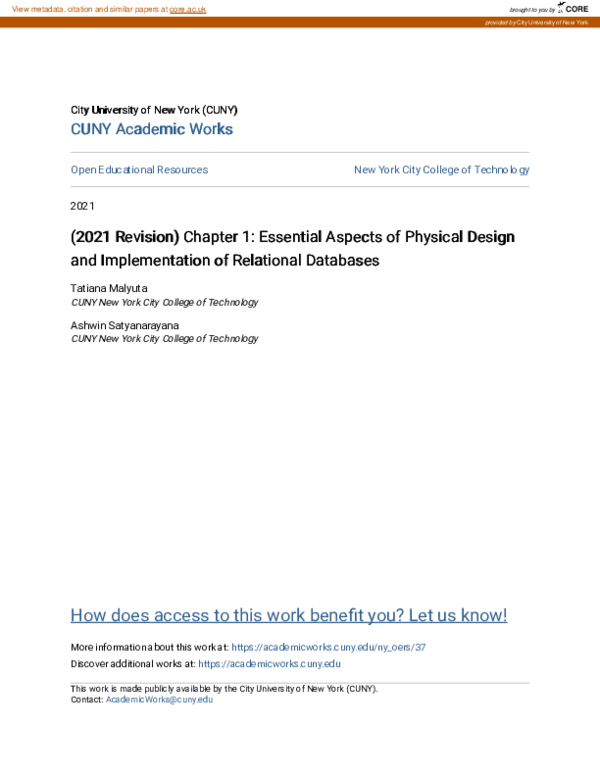 (PDF) (2021 Revision) Chapter 1: Essential Aspects of Physical Design and Implementation of ...