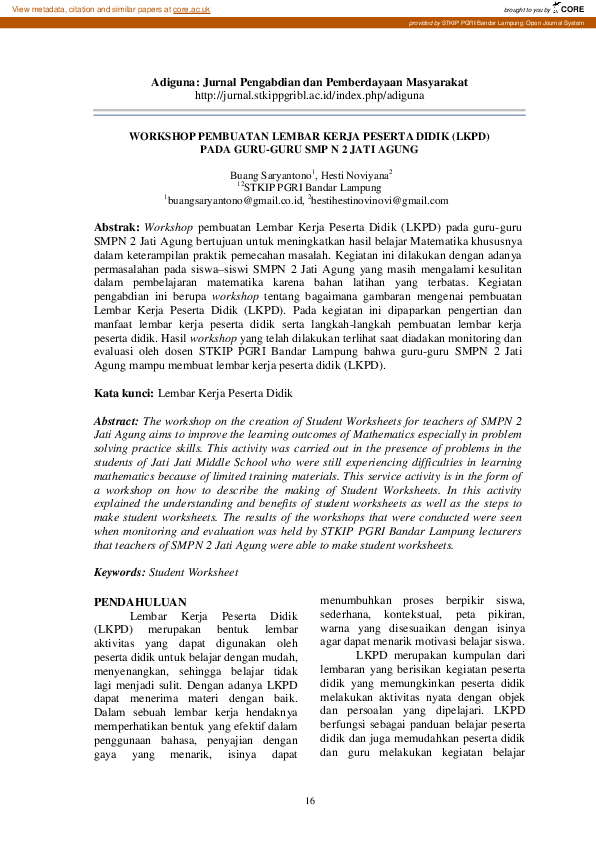 (PDF) Workshop Pembuatan Lembar Kerja Peserta Didik (LKPD) Pada Guru ...