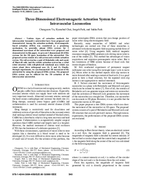 (PDF) Three-dimensional electromagnetic actuation system for ...