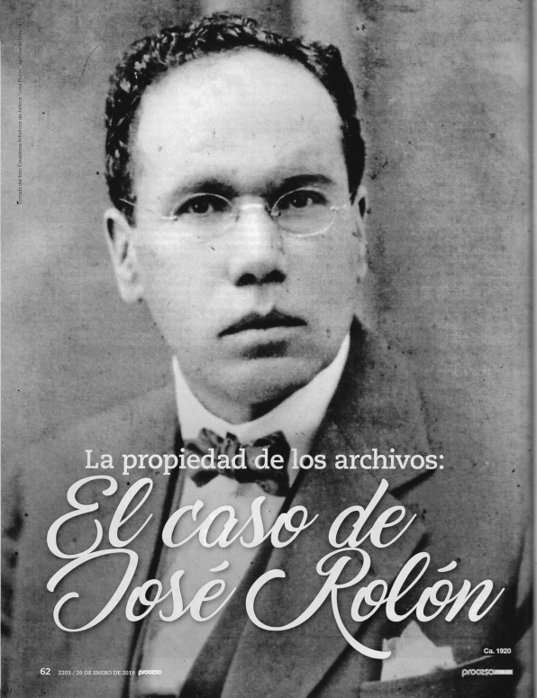 (PDF) LA PROPIEDAD DE LOS ARCHIVOS EL CASO DE JOSÉ ROLÓN, DE RPR