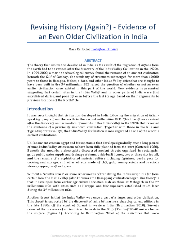 (PDF) Revising History (Again?) - Evidence of an Even Older ...