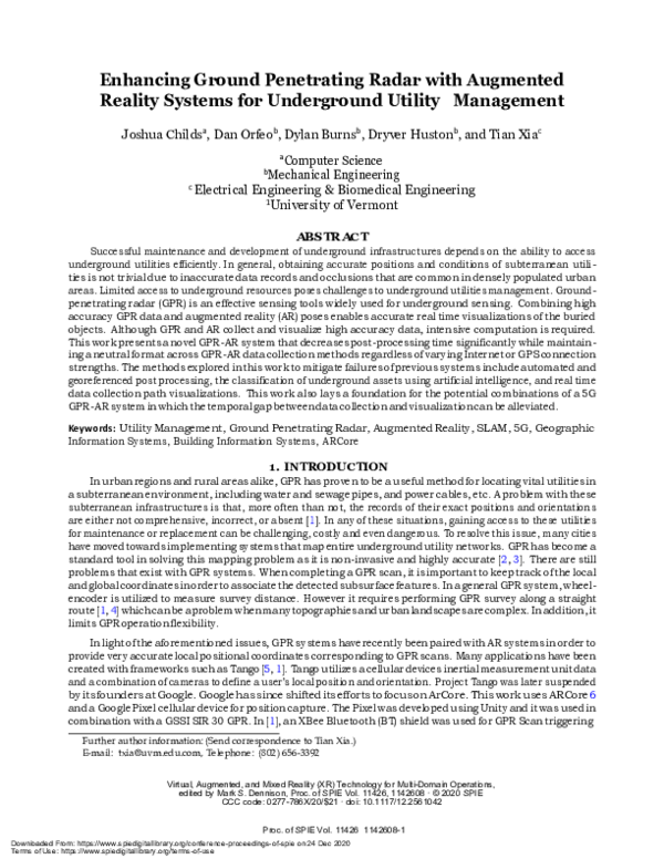 (PDF) Enhancing ground penetrating radar with augmented reality systems ...
